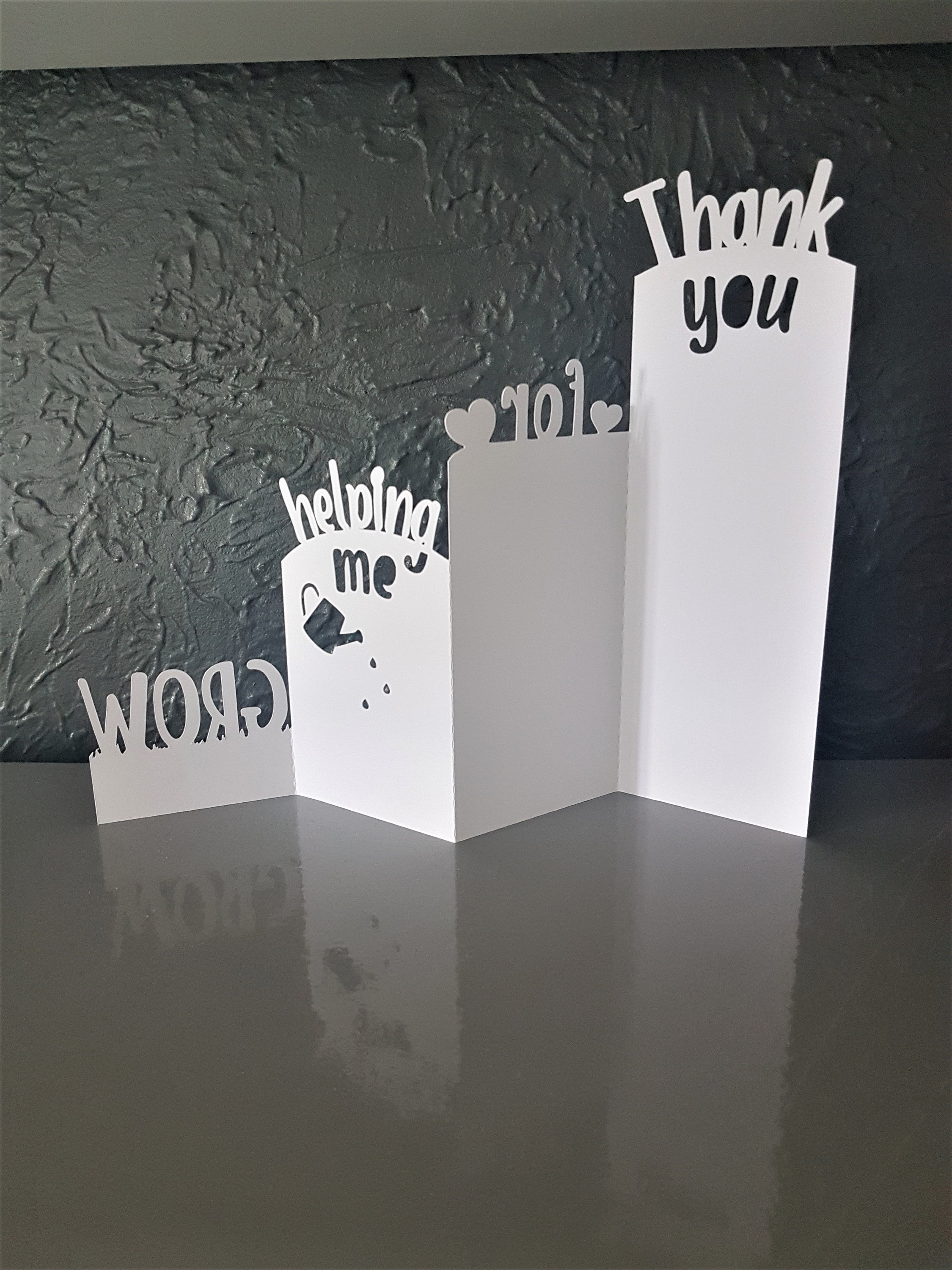 Thank You Fold Card and Envelope SVG PDF PNG Paper Cutting - Etsy
