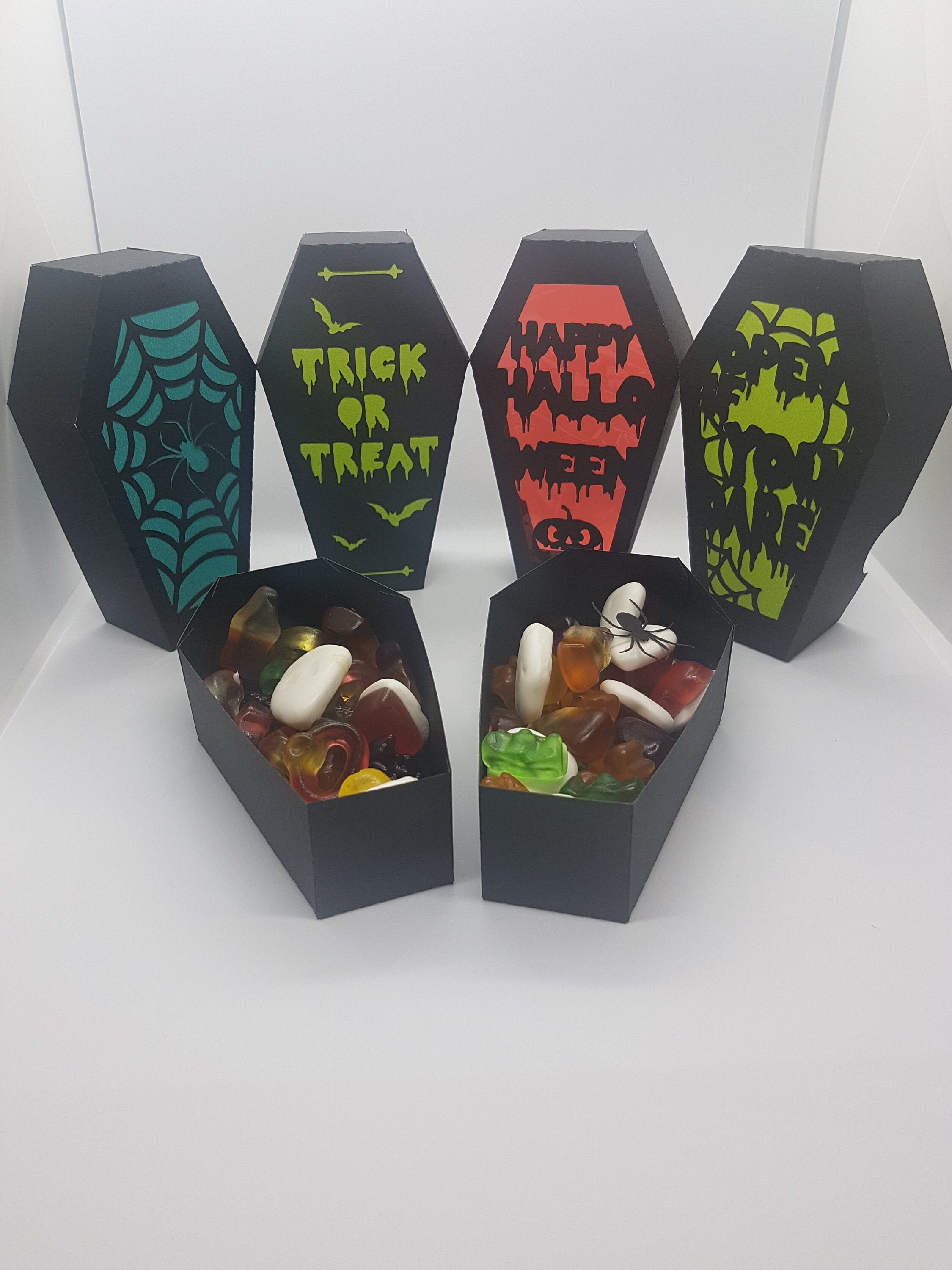 Halloween Treat Boxes #2 Coffin Paper Cutting Template SVG PNG PDF ...