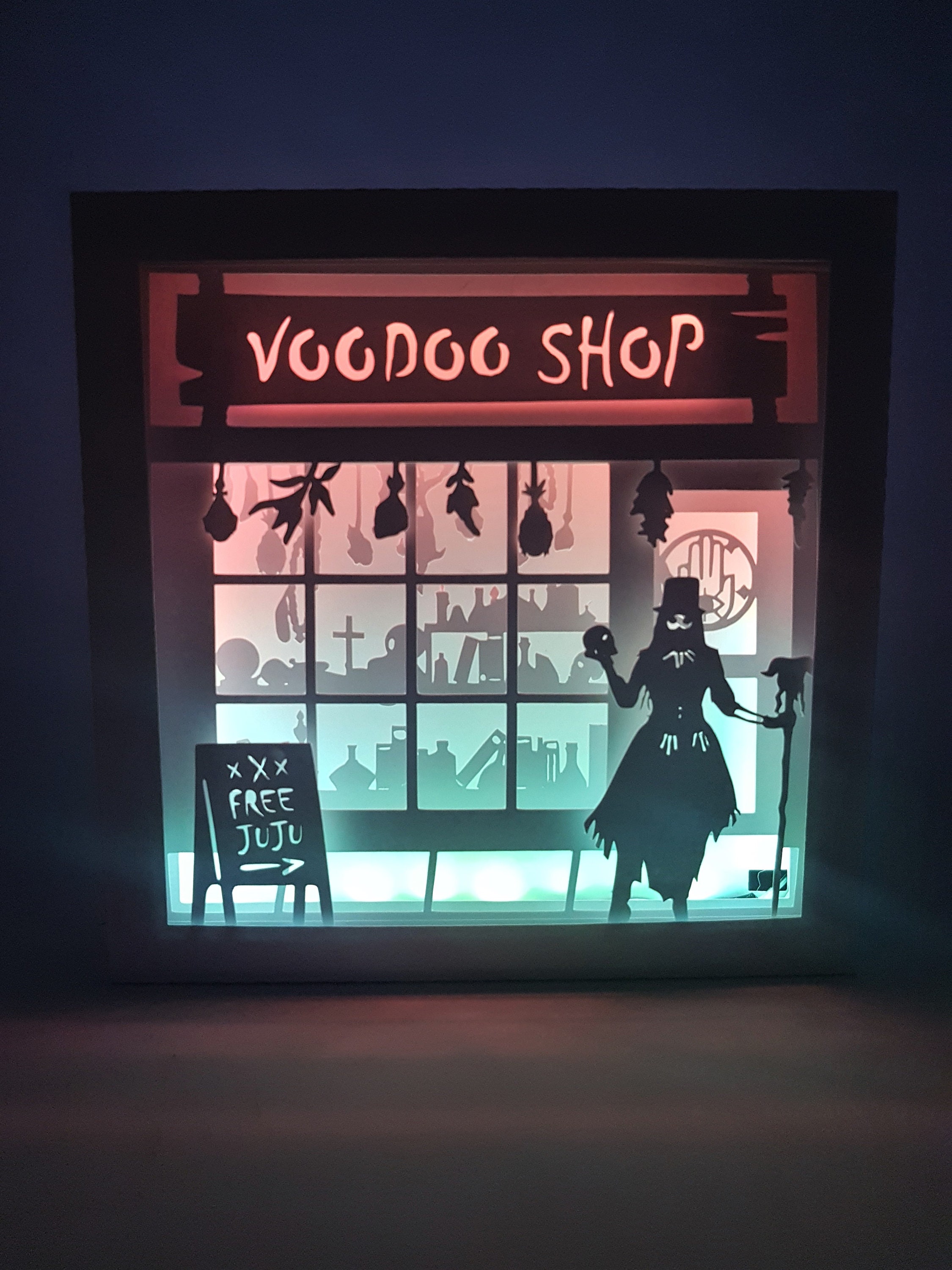 Voodoo Shop Shadow Box SVG PDF PNG Paper Cutting Instant Download ...