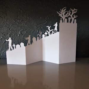 Zombie Fold Card Envelope Pumpkin Haunted Spooky SVG PDF PNG Paper ...