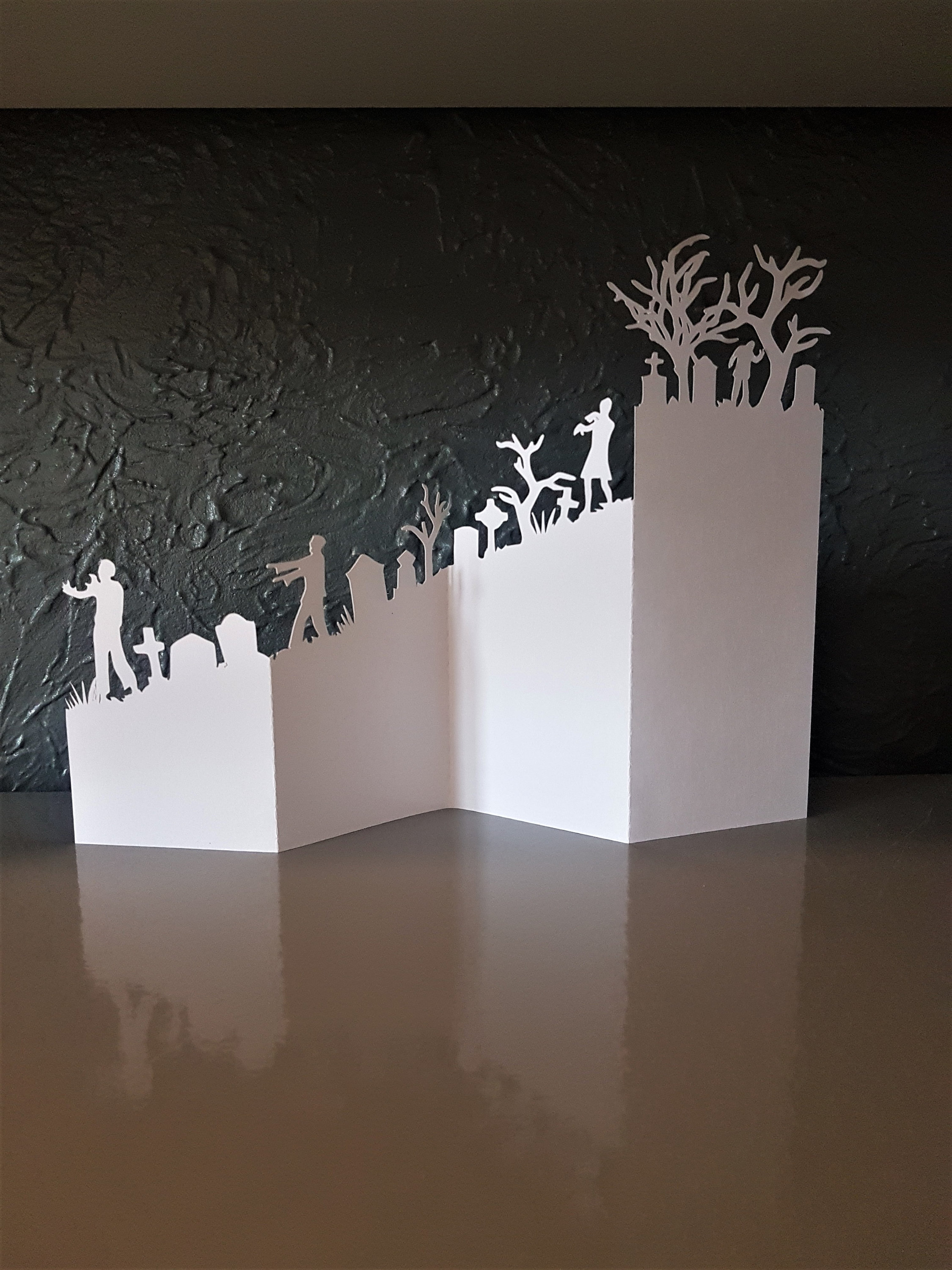 Zombie Fold Card Envelope Pumpkin Haunted Spooky SVG PDF PNG Paper ...