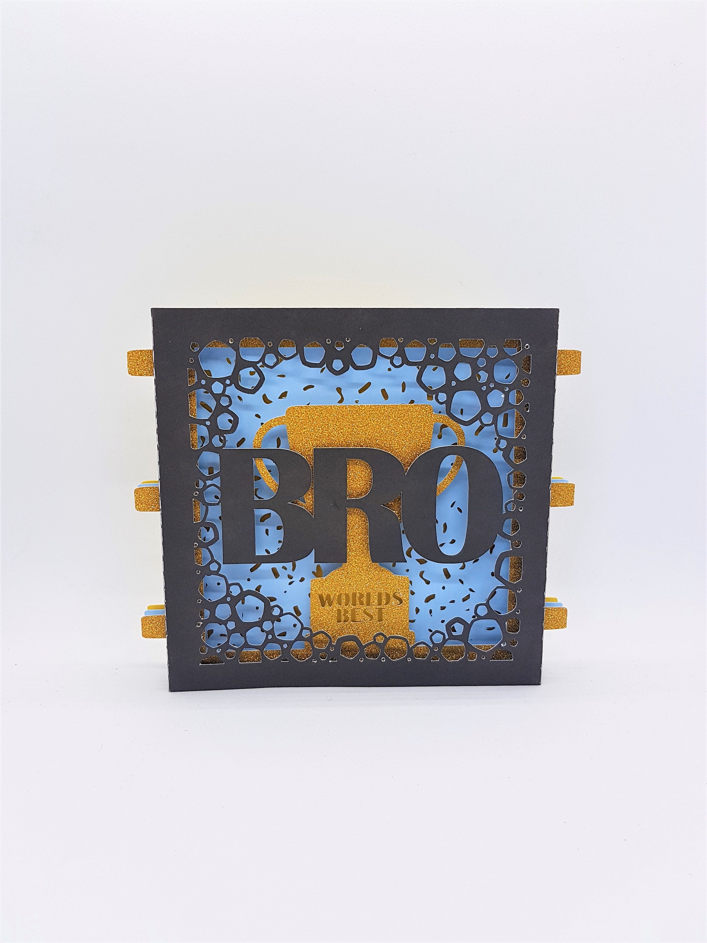 Bro Pop-up Card Tunnel Card Fold Card SVG PDF PNG Paper Cutting Instant ...