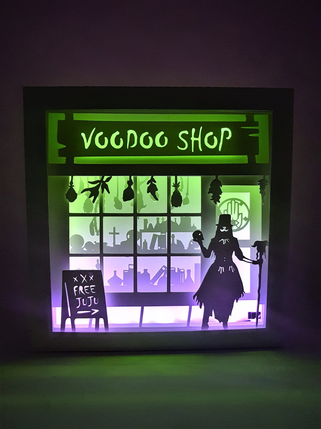 Voodoo Shop Shadow Box SVG PDF PNG Paper Cutting Instant Download ...