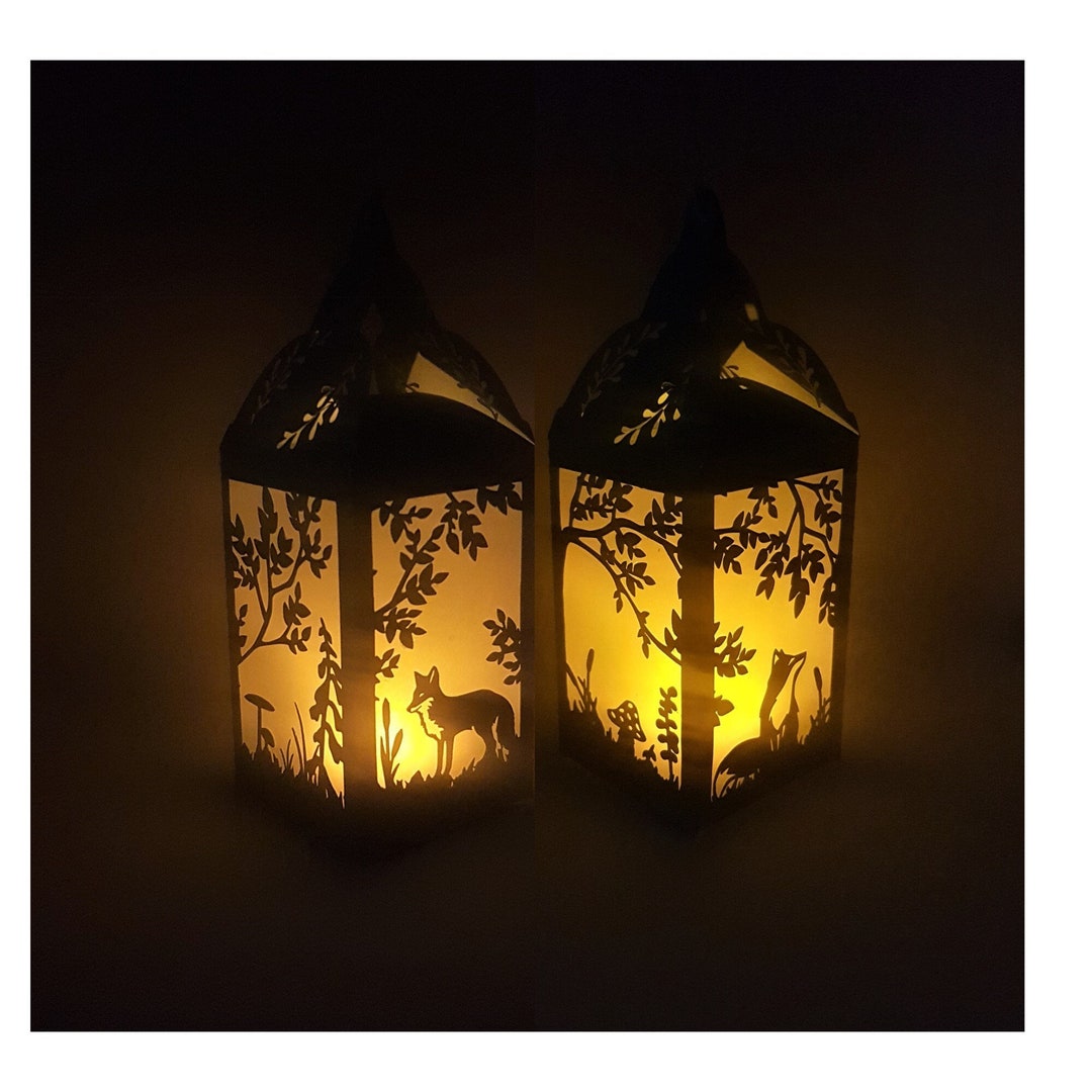 Fox Lantern Paper Cutting Template SVG PNG PDF Instant Download Cut ...