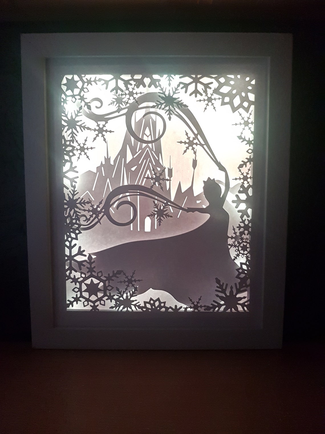 Snow Queen Ice Princess Inspired Shadow Box SVG PDF PNG Paper | Etsy