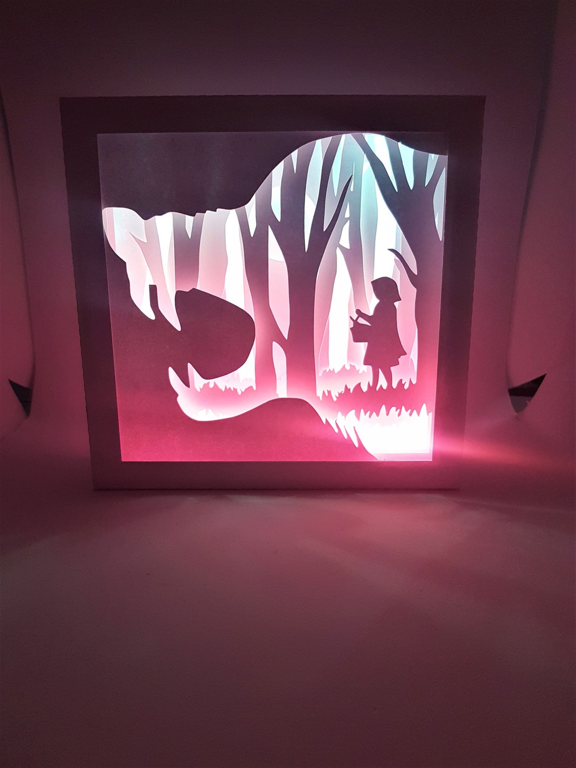 Red Riding Hood Fairy Tale Shadow Box SVG PDF PNG Paper | Etsy