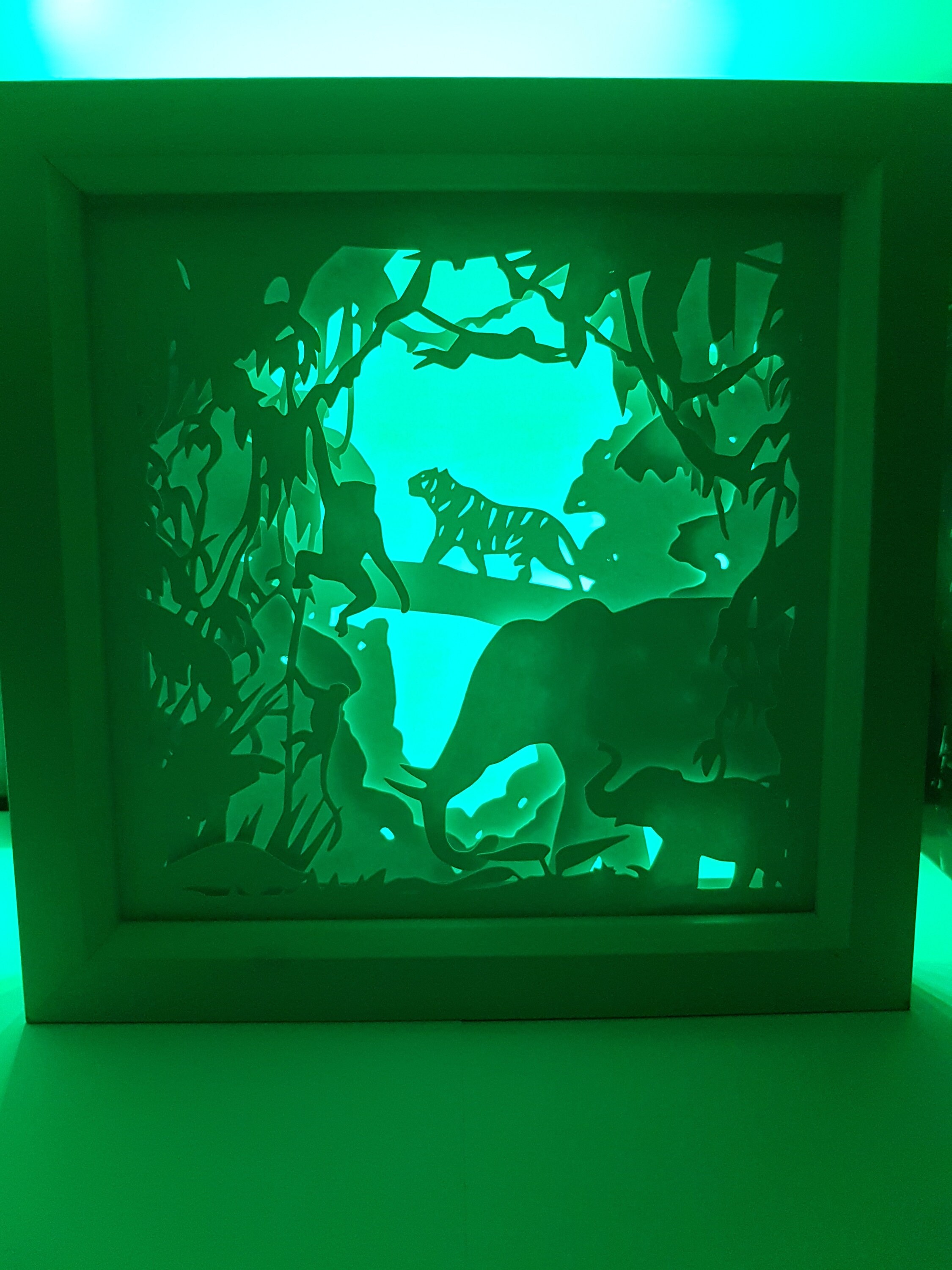 Animal Jungle Shadow Box SVG PDF PNG Paper Cutting Instant - Etsy Australia