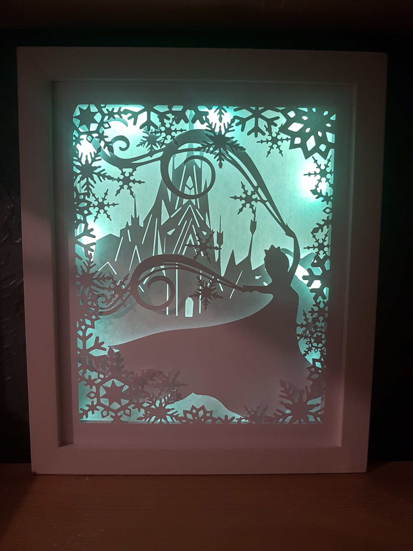 Snow Queen, Ice Princess Inspired Shadow Box SVG PDF PNG Paper Cutting ...