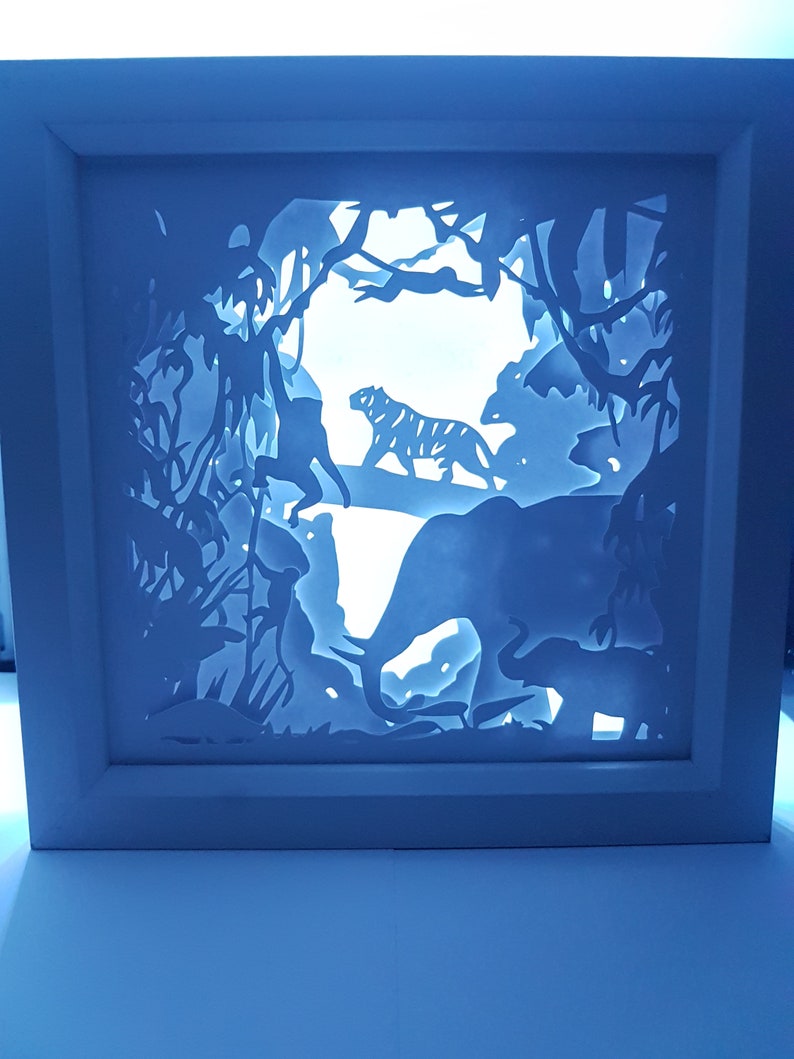 Animal Jungle Shadow Box SVG PDF PNG Paper Cutting Instant | Etsy