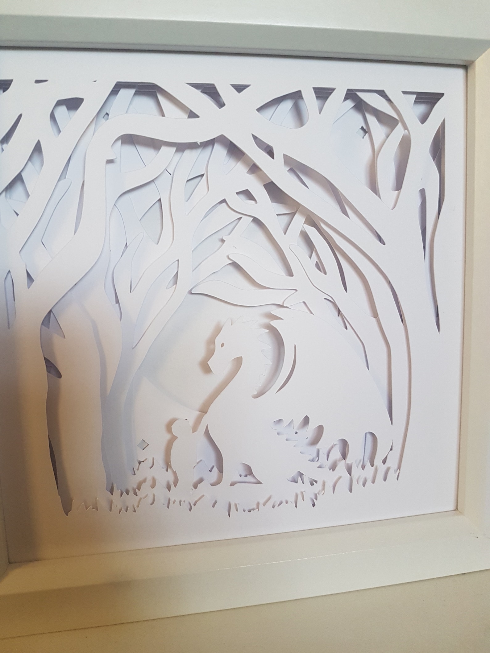 Dragon Shadow Box Svg PDF PNG Paper Cutting Instant Download Template ...