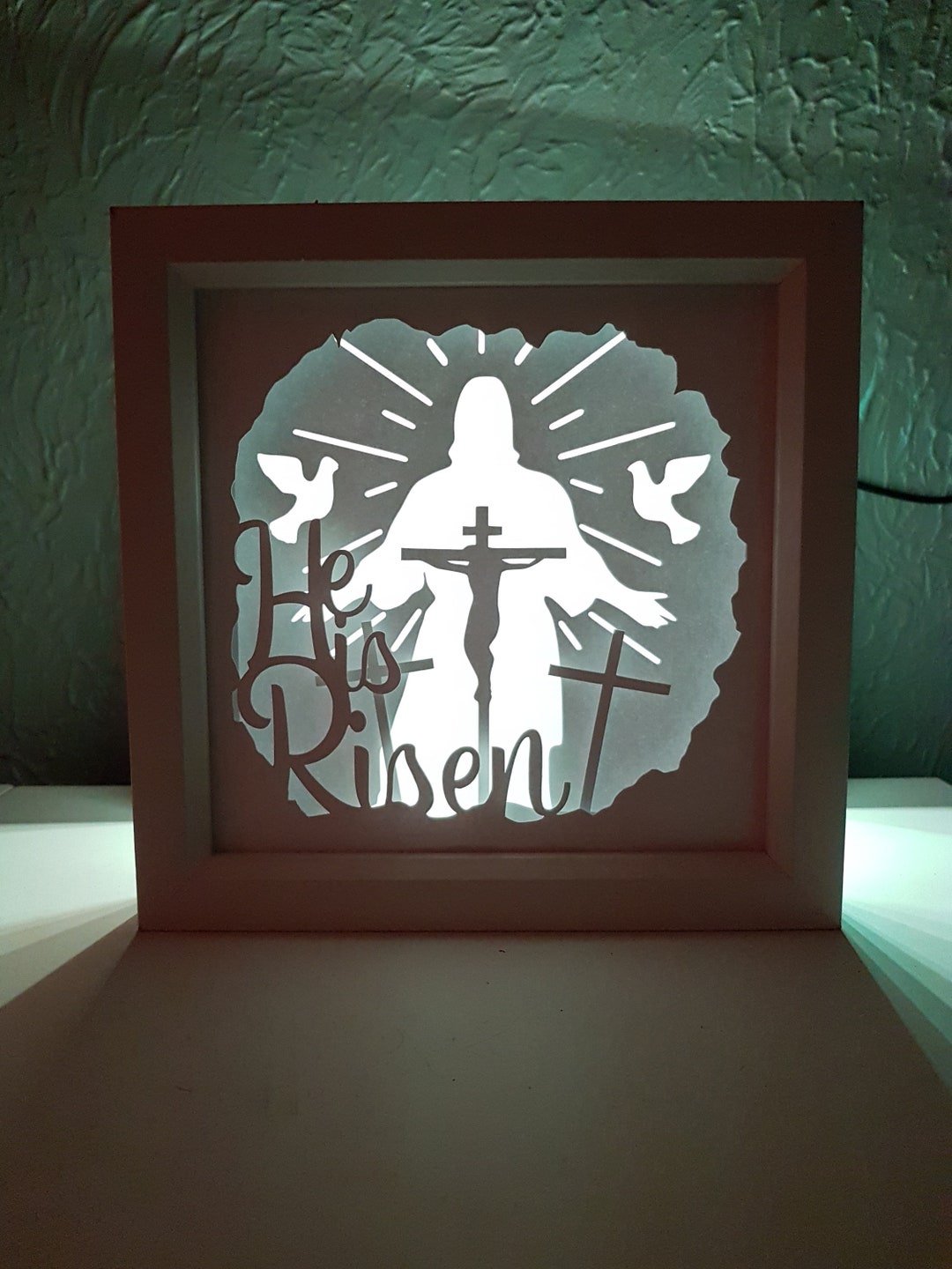Easter He is Risen Shadow Box SVG PDF PNG Paper Cutting Instant ...
