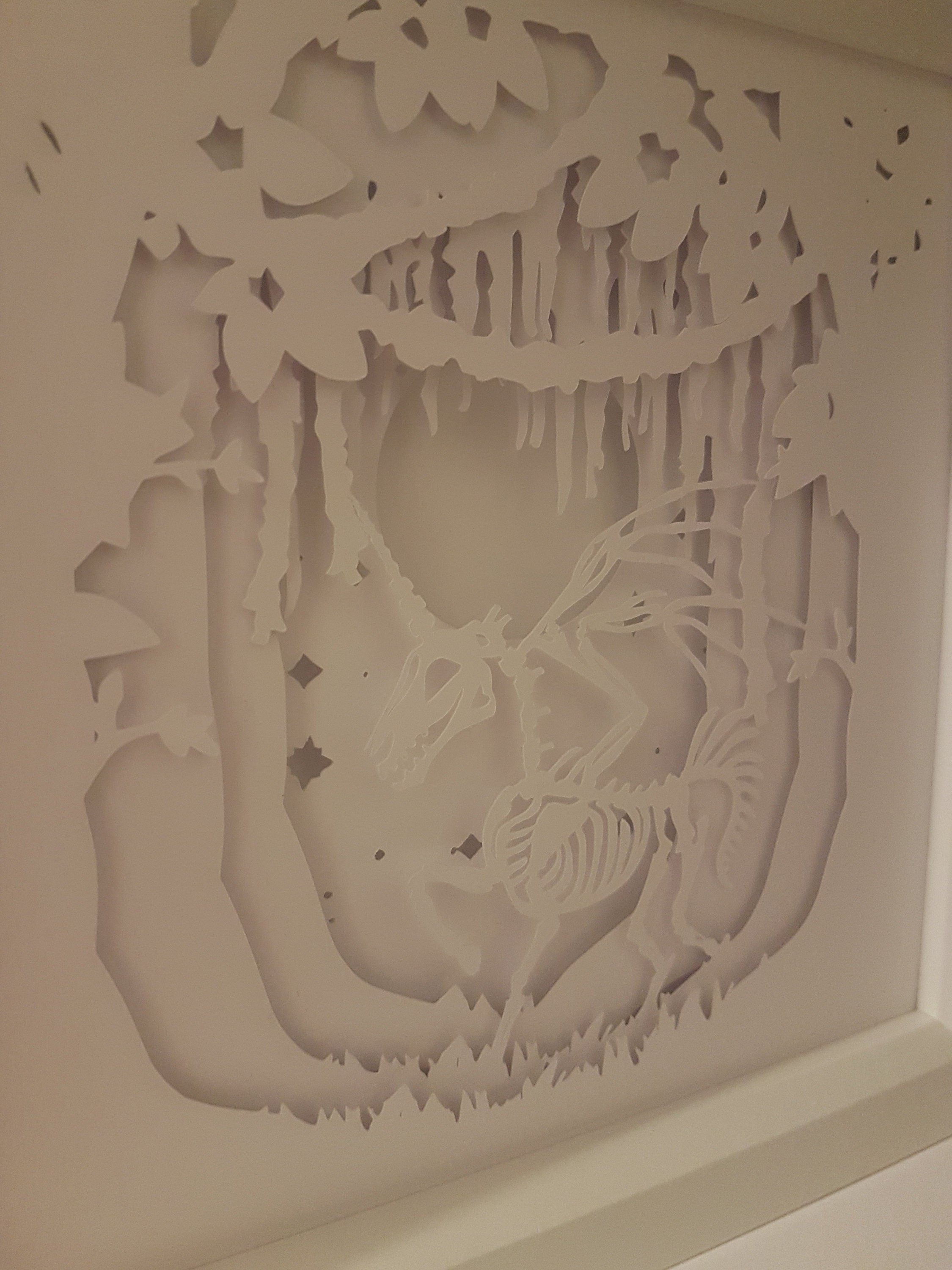 Skeleton Unicorn Forrest Shadow Box SVG PDF PNG Paper Cutting - Etsy