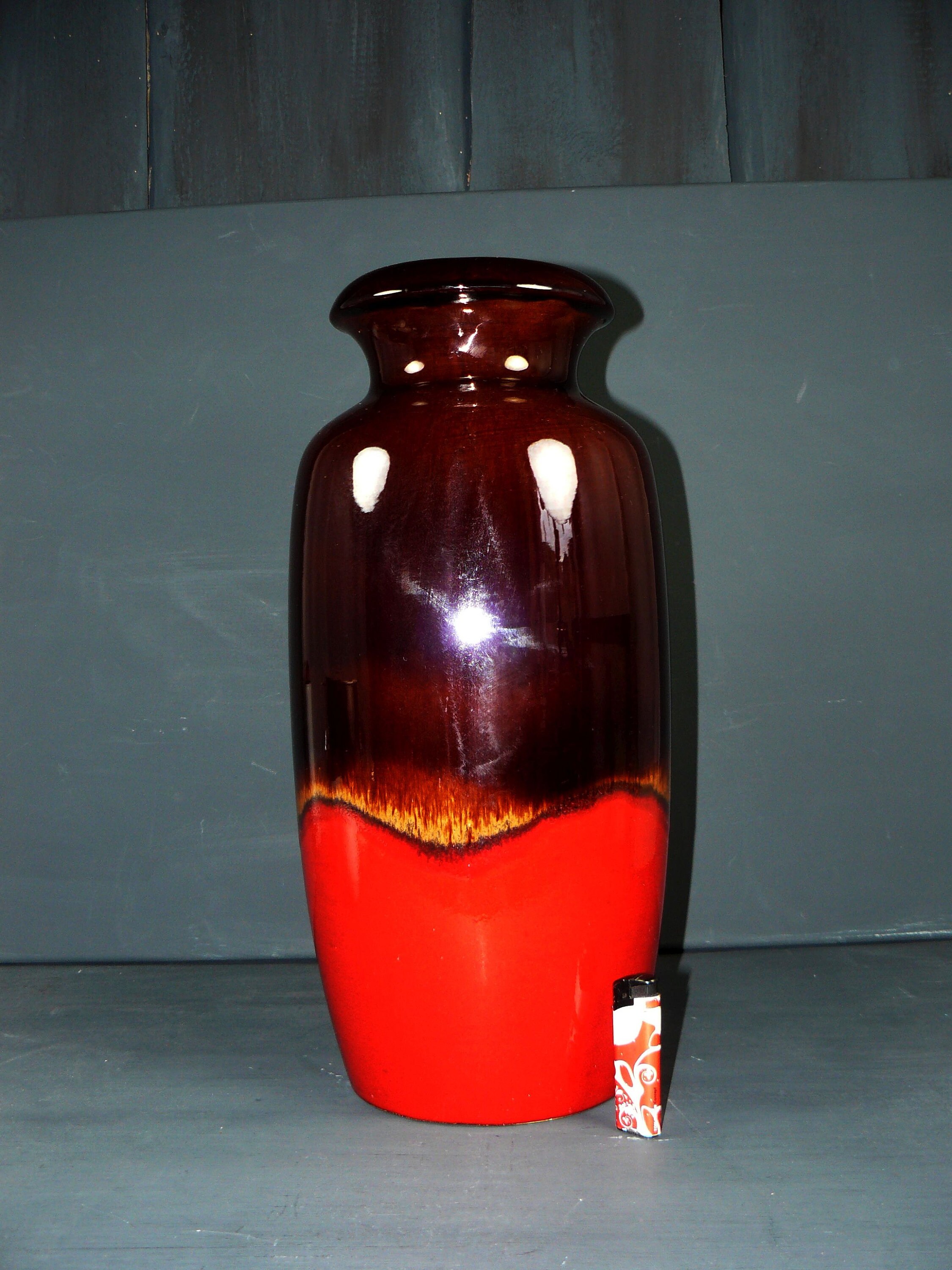 Large Floor Vase *scheurich* Lava Glaze Spaceage 60s Floorvase WGP - Etsy