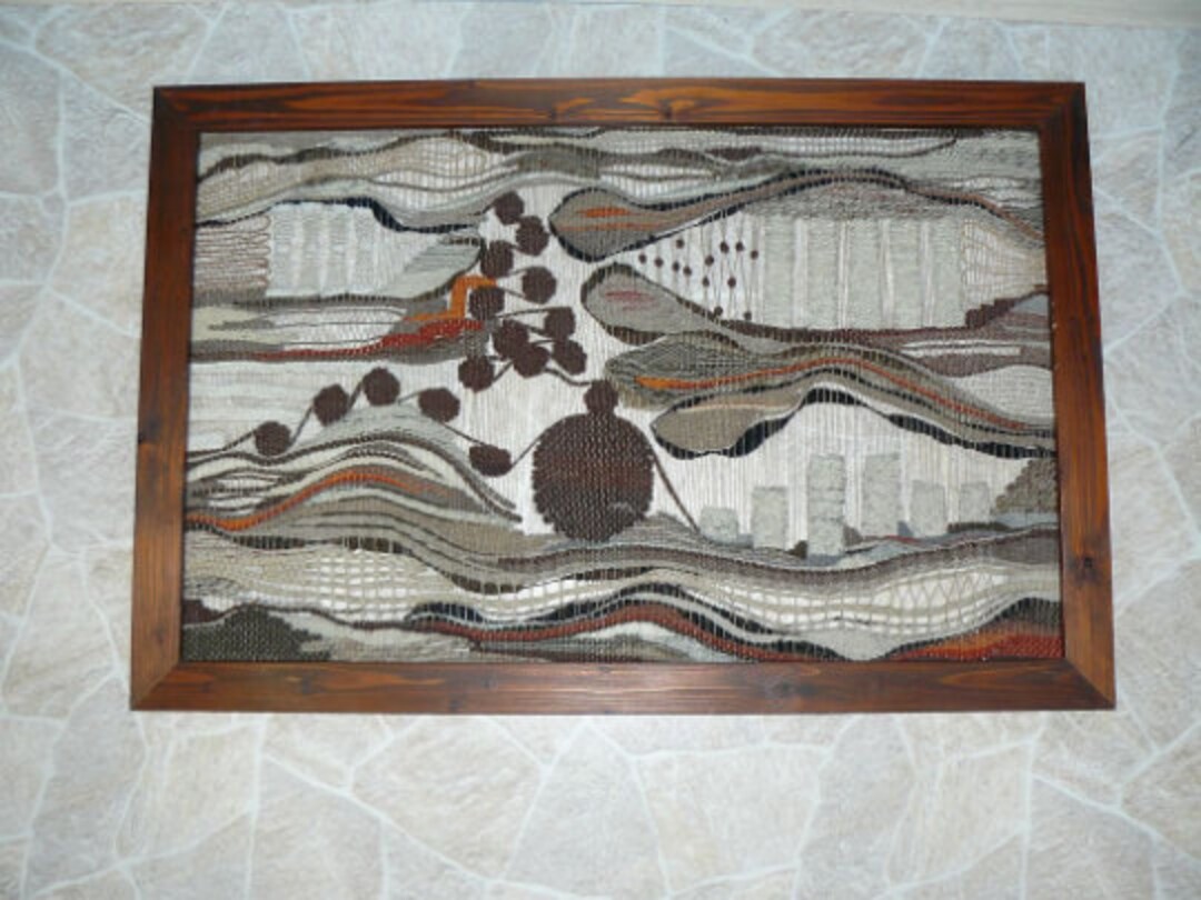 Vintage XXL Mural Handwoven 70s Weaving Art Rar Tapestry - Etsy
