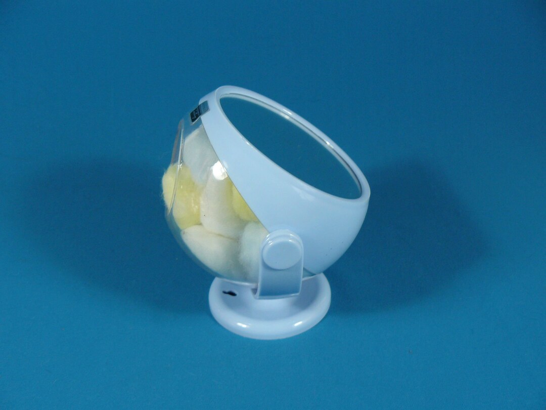 Vintage Cosmetic Mirror Ball *flabeg Collection Lionesse* Blue Plastic ...