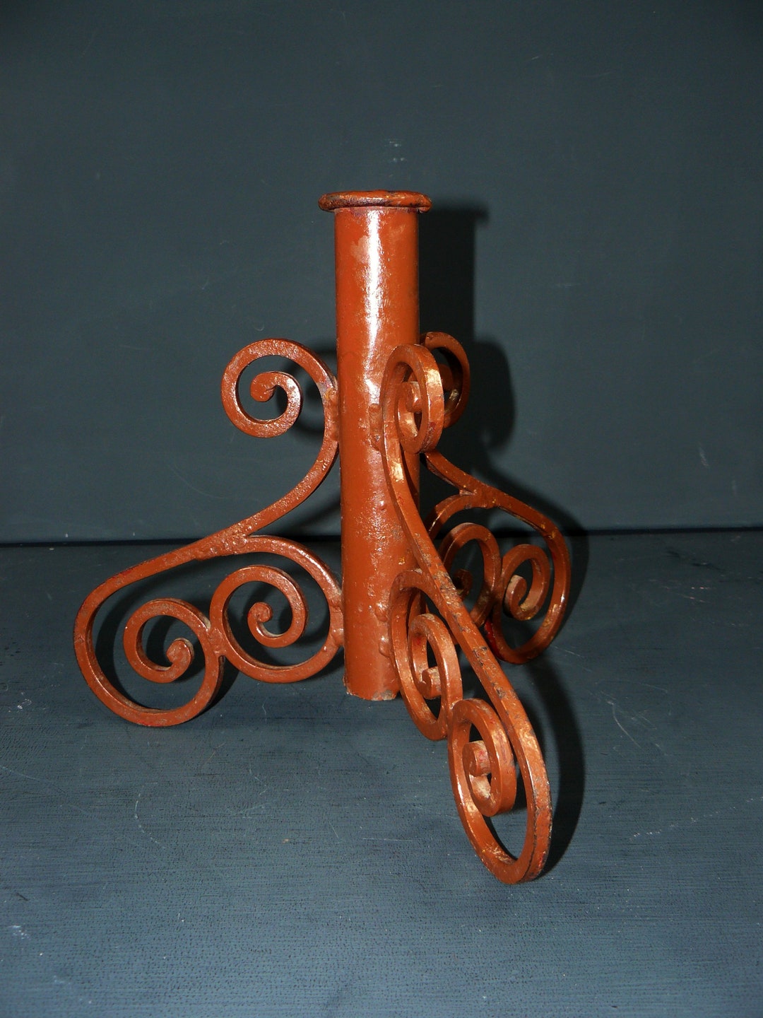 Midcentury Mini Christmas Tree Stand Cast Iron Candlestick 40s - Etsy