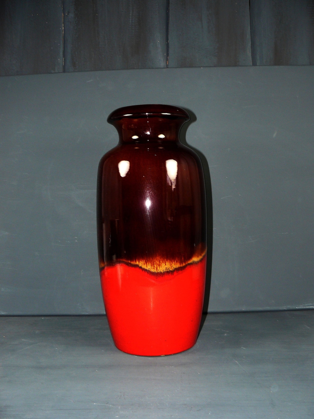 Large Floor Vase *scheurich* Lava Glaze Spaceage 60s Floorvase WGP - Etsy
