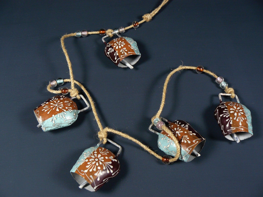 Vintage Wind Chime Bell Cord Traditional Goat Bells Handpainted 60s - Etsy