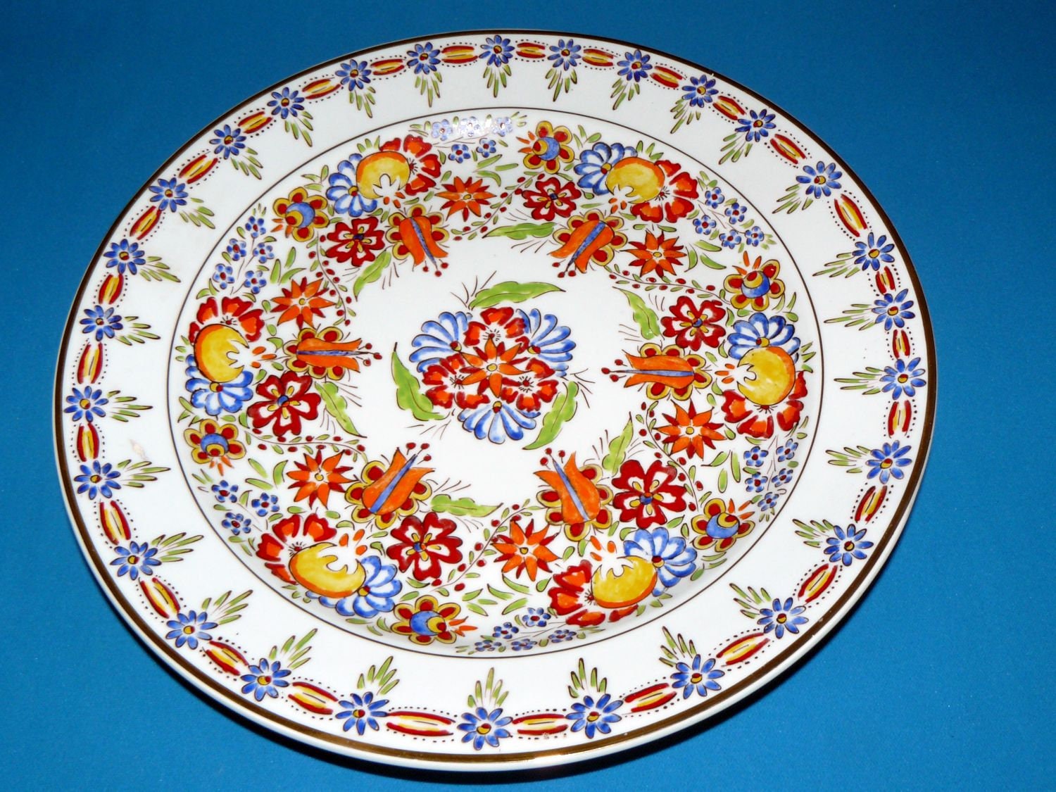 Vintage Plate karolina Poland 60s XL Front Plate Vegetable - Etsy UK