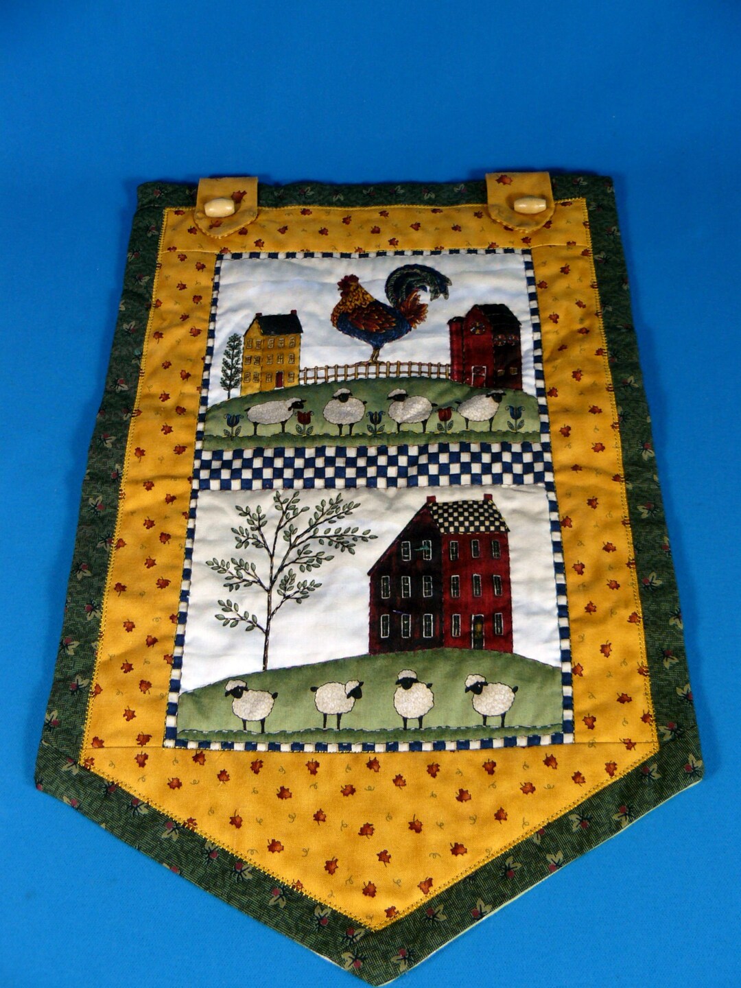 Vintage Wall Hanging Decoration Chicken Sheep 70s Kitchen Tapestry 40 X ...