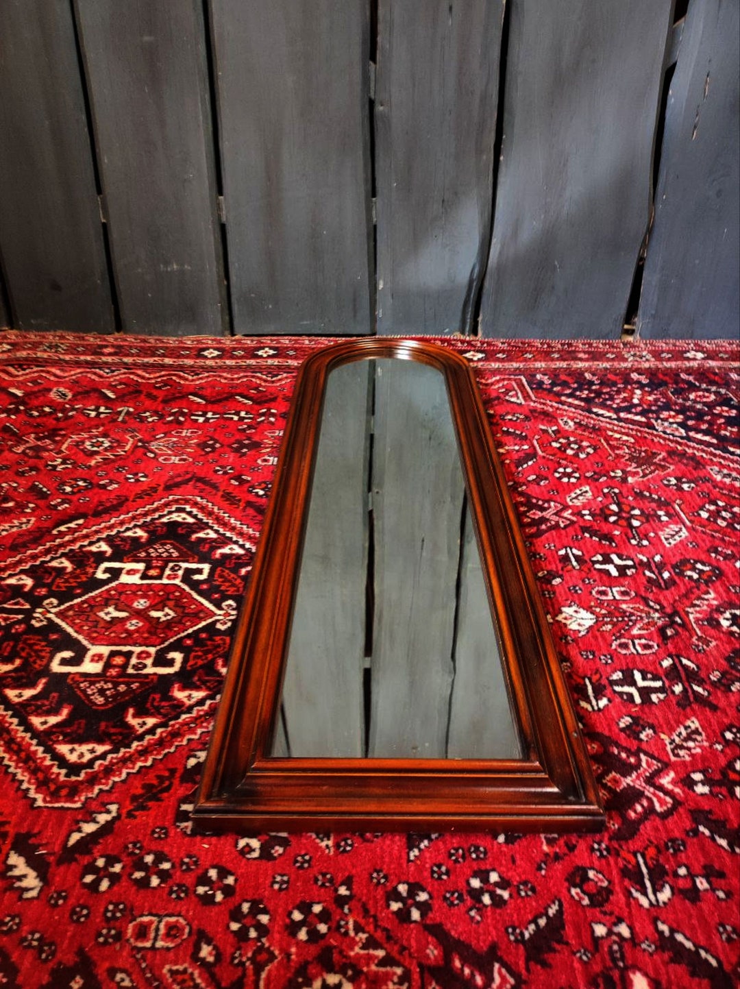 Vintage Wall Mirror Wooden Frame 70s Wall Mirror - Etsy