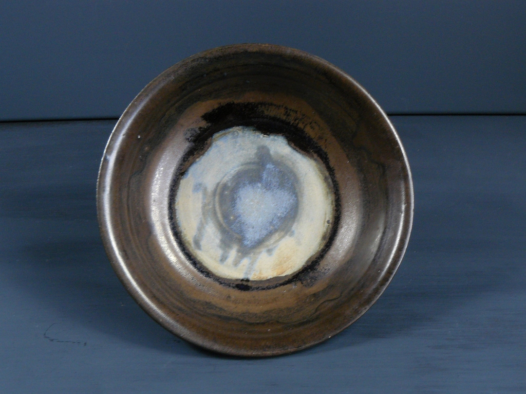 Midcentury Studio Ceramic Bowl 60 WGP Brown Blue German Pottery Base ...