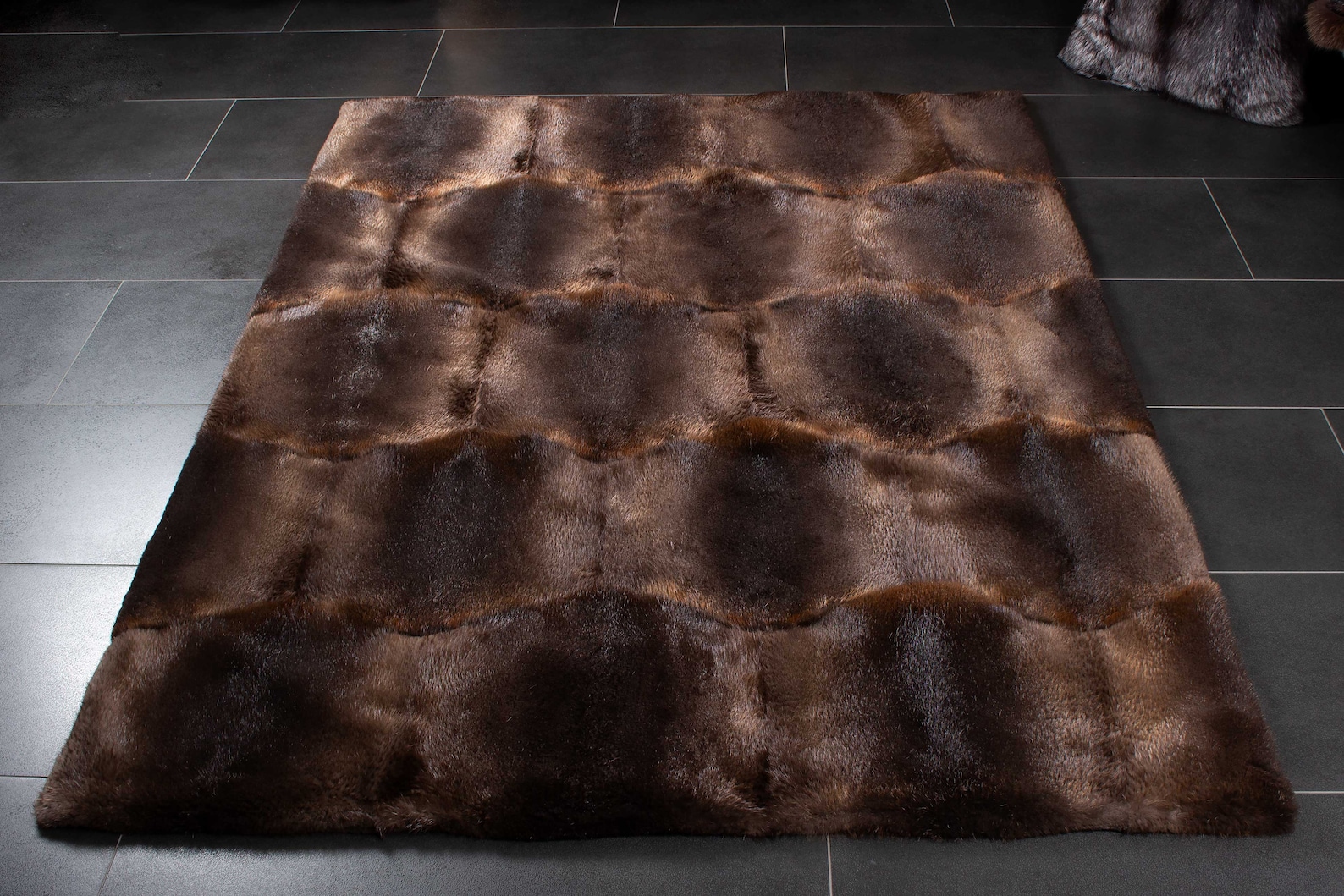 Beaver Fur Carpet made of Wild Fur "Winter Dream" 100% Genuine - Etsy.de