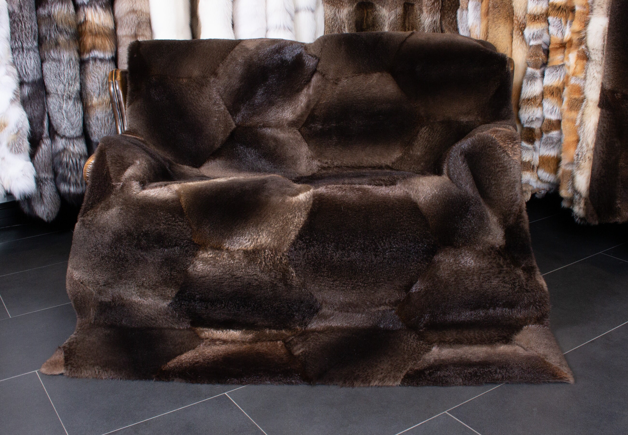 Natural Beaver Fur Blanket - Real Fur - Genuine Pelt Throw Beaver ...
