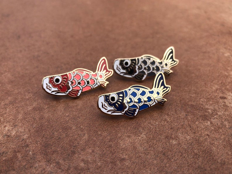 Koinobori Japanese Koi Fish Hard Enamel Pin - Etsy