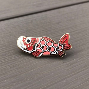 Koinobori Japanese Koi Fish Hard Enamel Pin - Etsy