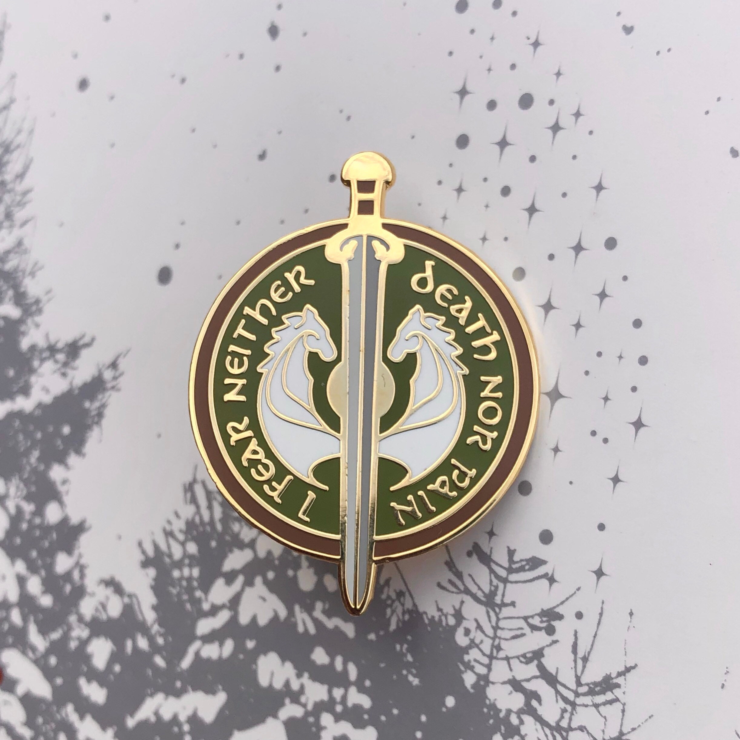 Horse Warrior Shield and Sword “I Fear Neither Death nor Pain” Hard ...