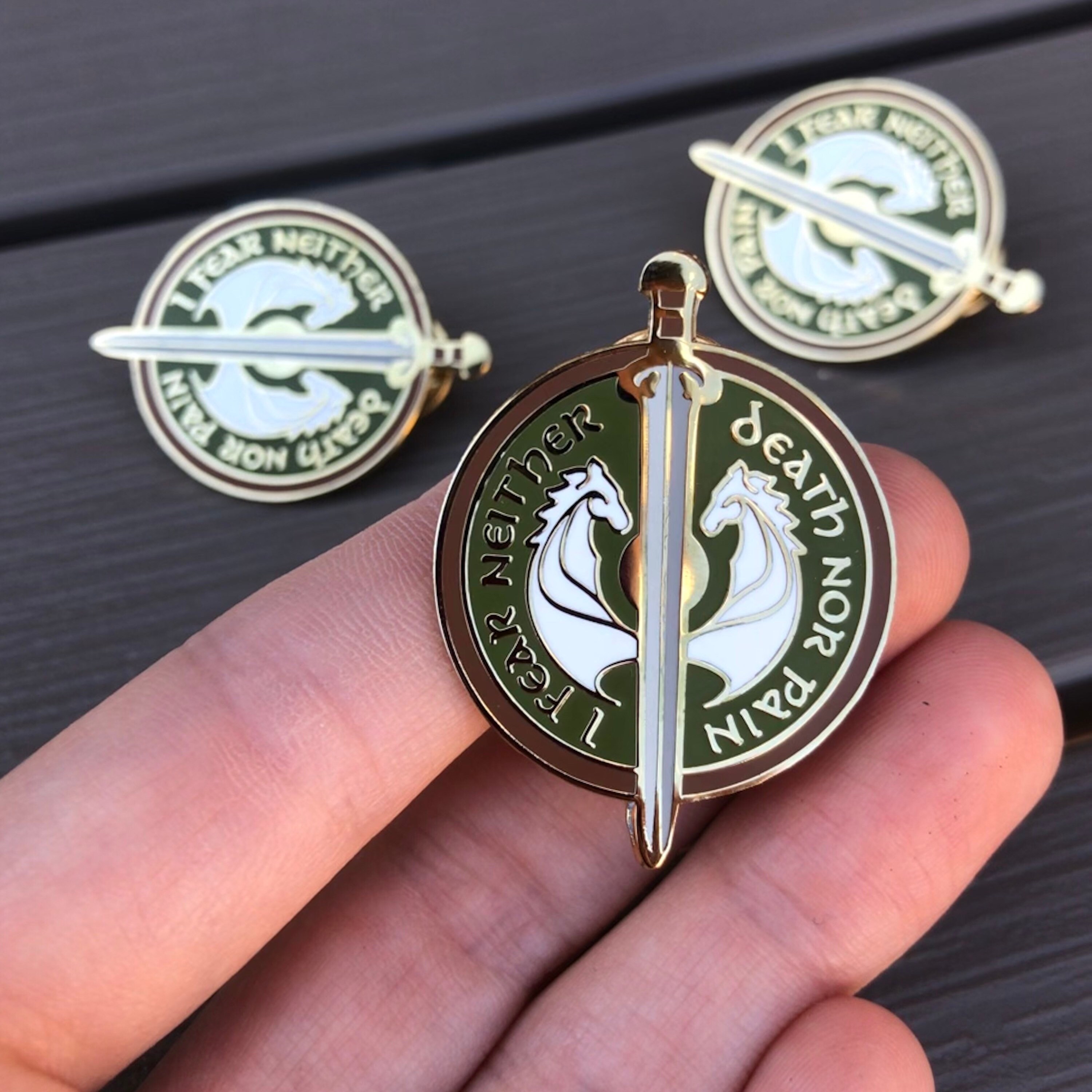 Horse Warrior Shield and Sword “I Fear Neither Death nor Pain” Hard ...