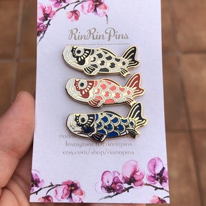 Koinobori Japanese Koi Fish Hard Enamel Pin - Etsy