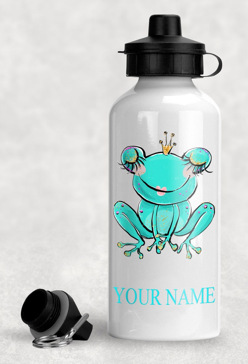 Personalized Water Bottle Cute Princess Frog Bottle Frog - Etsy