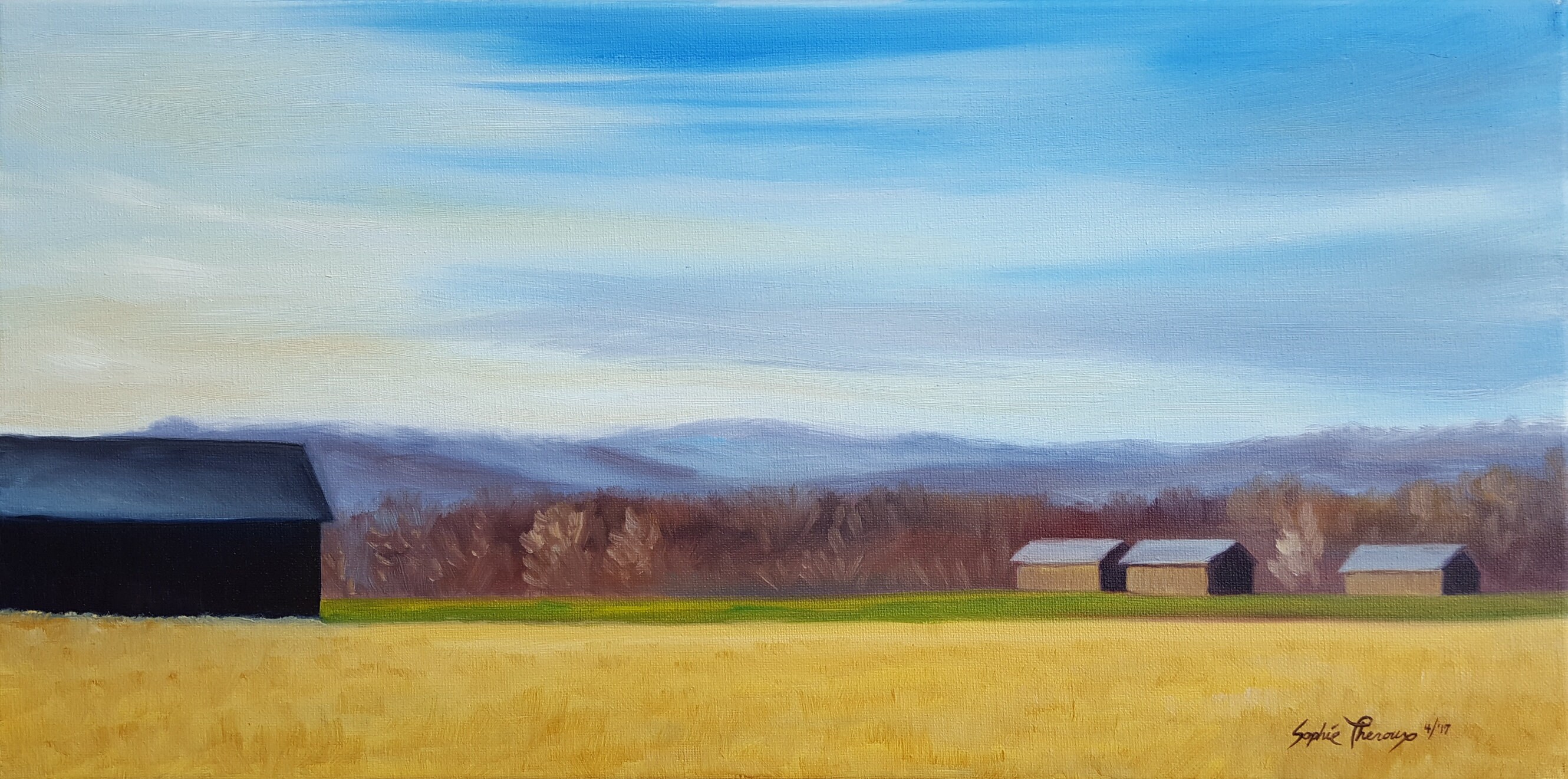 A View of Tobacco Barns in Hatfield, Massachusetts - Etsy