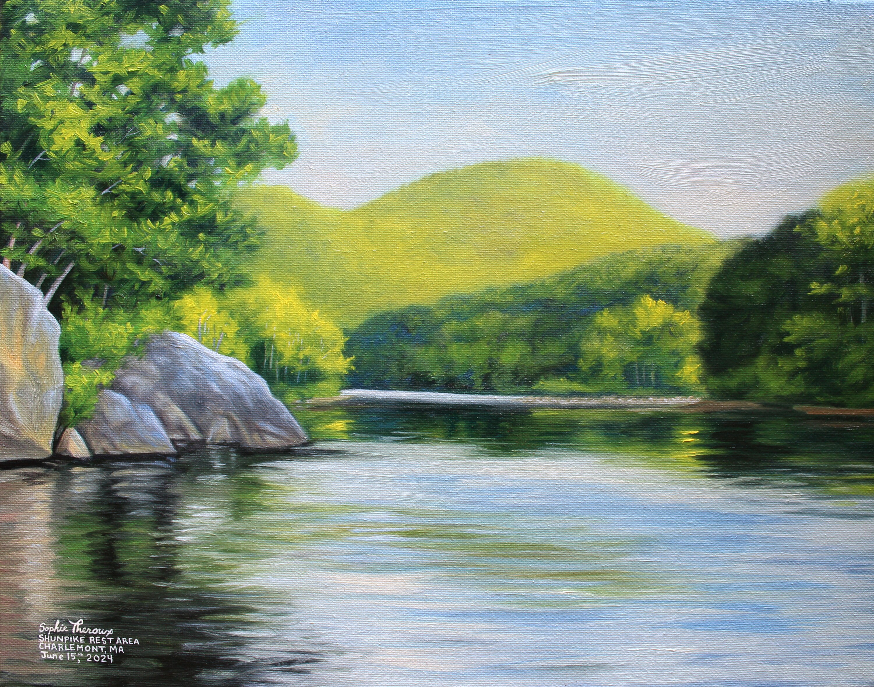 A View of the Deerfield River at Shunpike Rest Area in Charlemont, MA Fine Art Print on Paper - Etsy