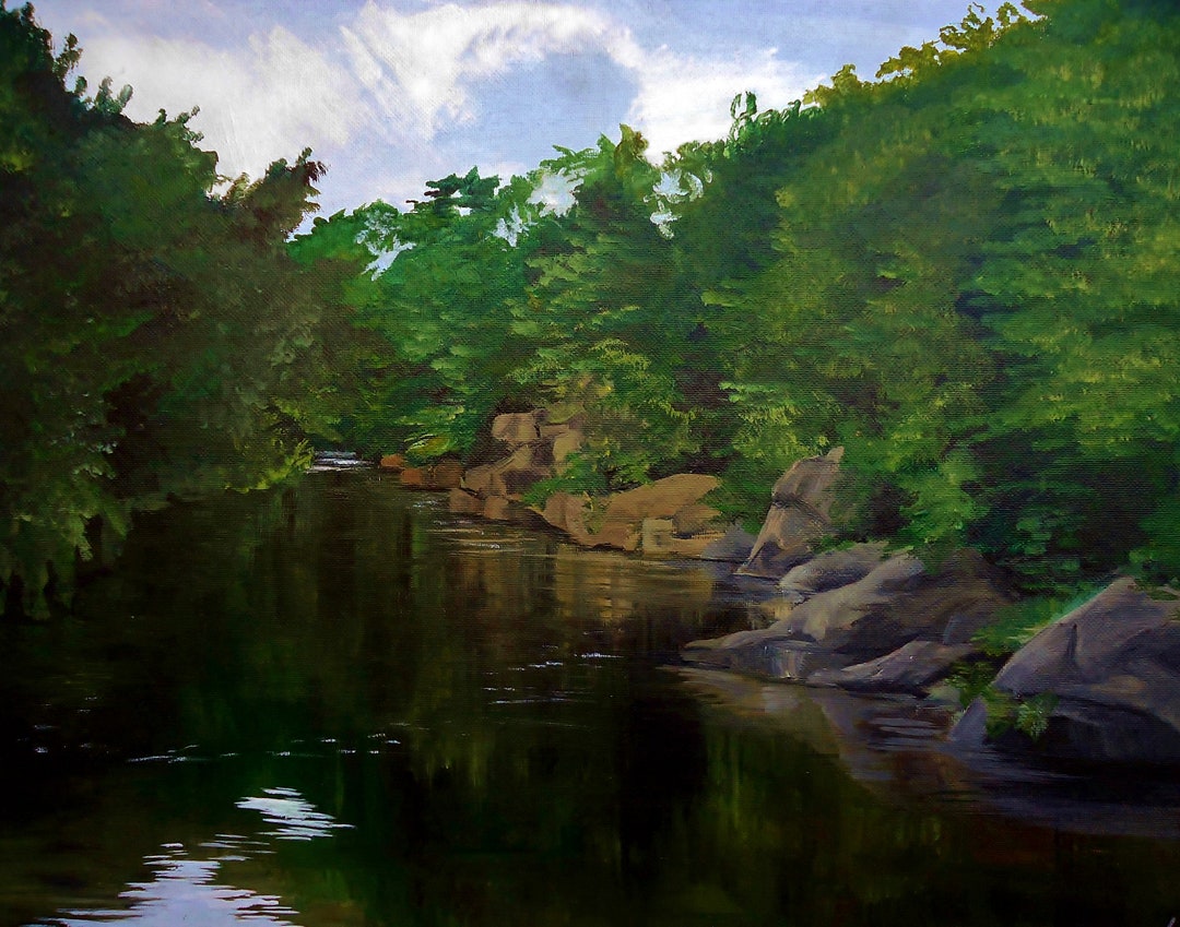 A View of the Mill River in Leeds, Massachusetts 11 X 14 Fine Art Print ...