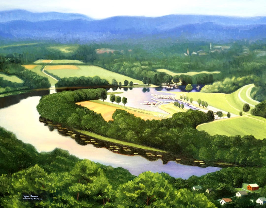 The Oxbow in Northampton, Massachusetts From Mount Tom in Holyoke ...