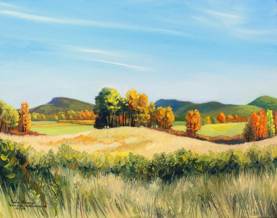 Mount Holyoke Range From Moody Bridge Road in Hadley, Massachusetts ...