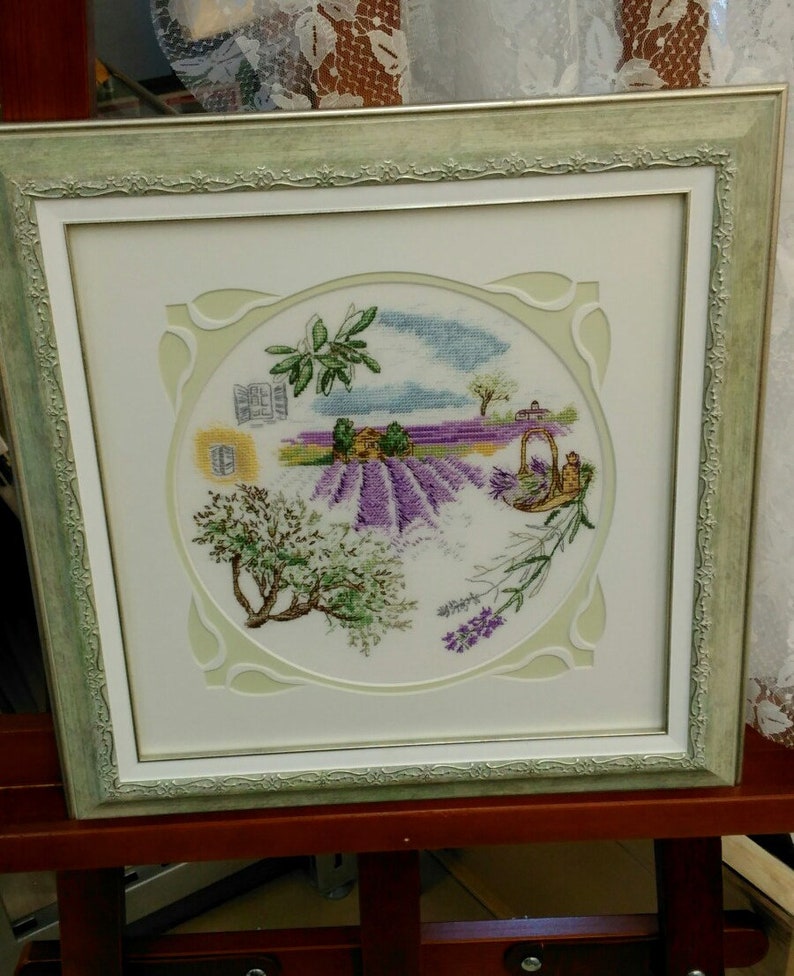 Lavender Cross Stitch Pattern Pdf Summer Landscape Floral - Etsy