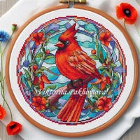 Vintage Cardinal Cross Stitch Pattern - Etsy