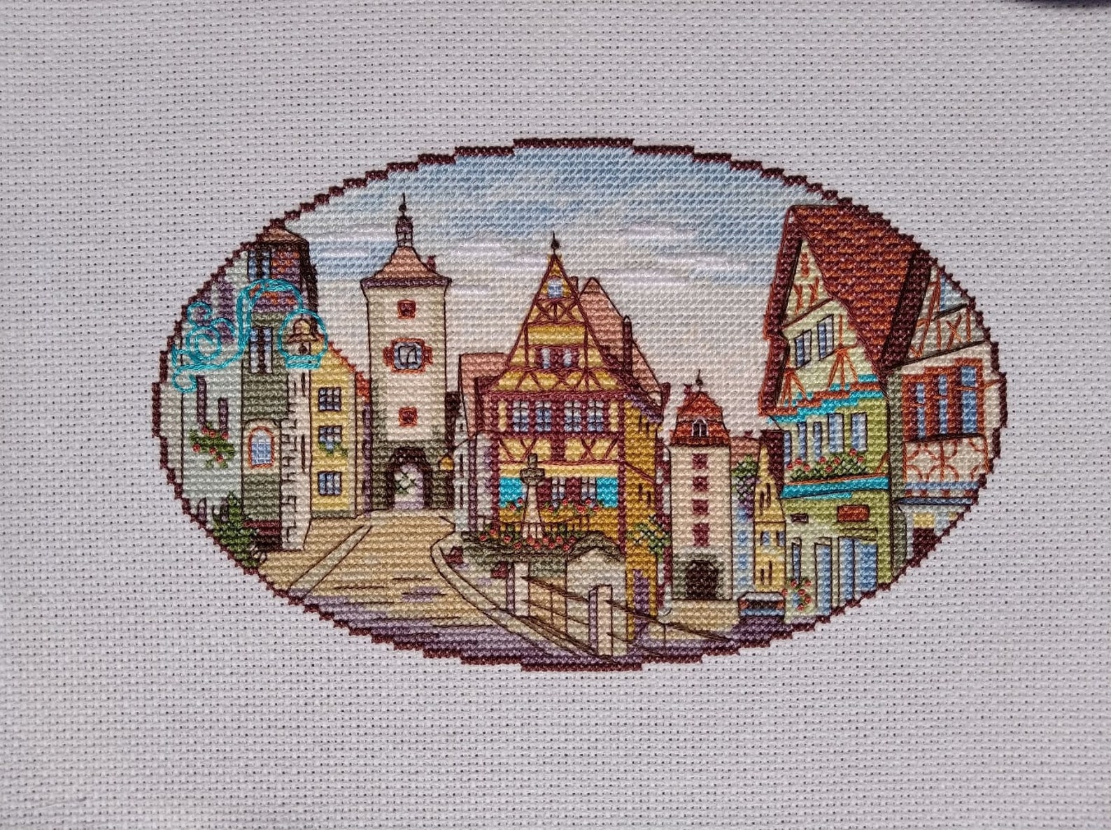 Rothenburg Cross Stitch Pattern Pdf Germany Embroidery Diy - Etsy