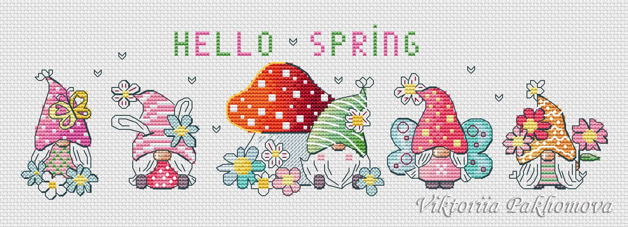 Spring Gnome Cross Stitch Pattern Pdf Nordic Leprechaun - Etsy