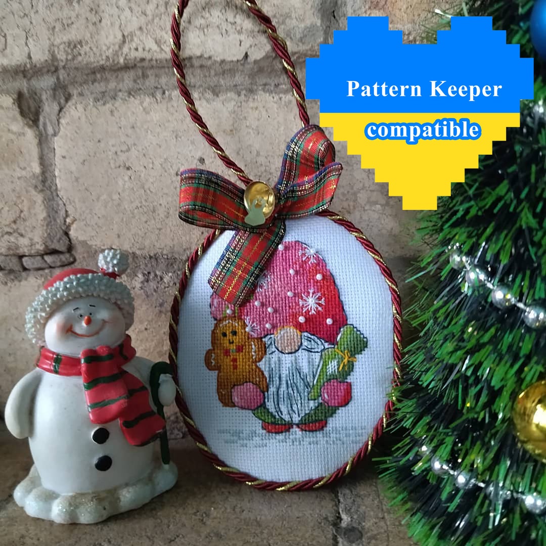 Gnome With Gingerbread Man Cross Stitch Pattern Pdf Pictorial Baby ...