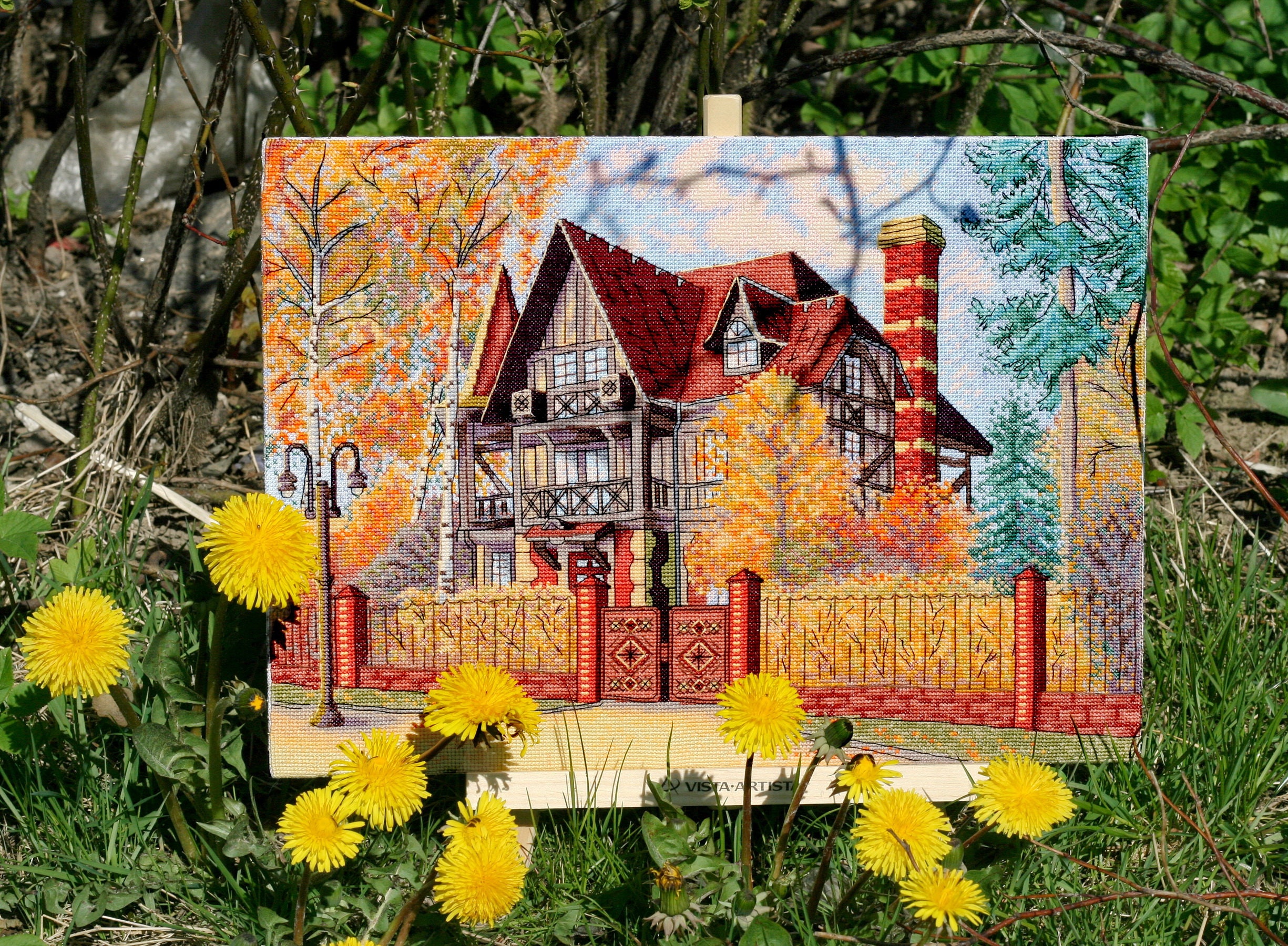 Fall Cottage Cross Stitch Pattern Pdf Pictorial Autumn - Etsy