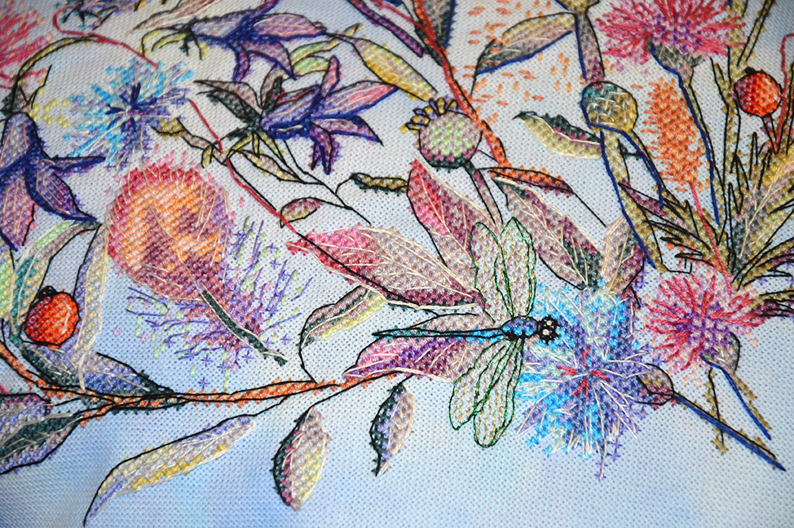 Cornflower Heart Cross Stitch Pattern Pdf Blue Flower Pictorial ...