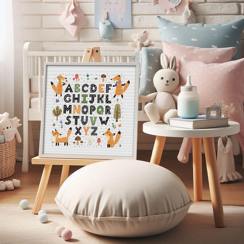 Fox Alphabet Cross Stitch Pattern: Woodland Animal Hand Embroidery ...