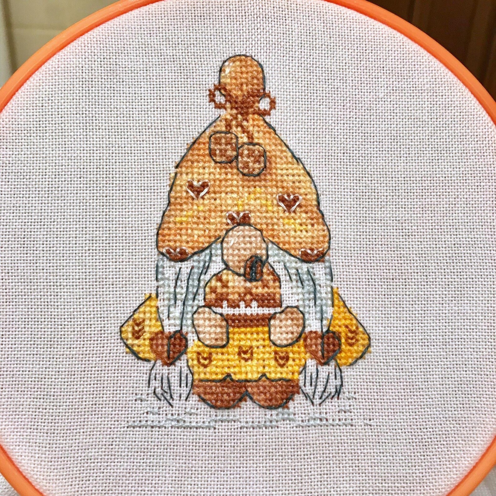 Coffee cake gnome cross stitch pattern pdf Gnome sweet dwarf | Etsy