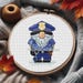 Police Officer Gnome Cross Stitch Pattern: Military Dwarf Mini ...