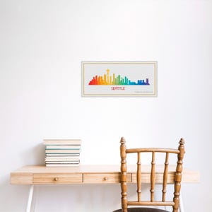 Seattle Skyline Cross Stitch Pattern PDF – Rainbow City Silhouette ...
